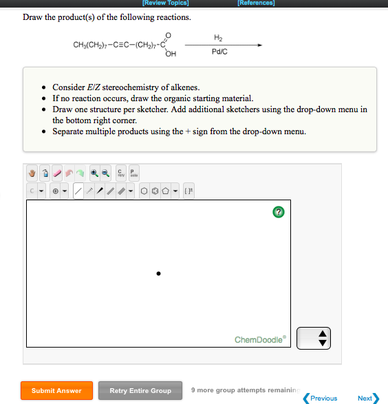 Solved Draw the product(s) of the following reactions 1. | Chegg.com