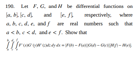 Solved 190. Let F,G, and H be differential functions on | Chegg.com