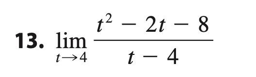 Solved 3. limt→4t−4t2−2t−8 | Chegg.com