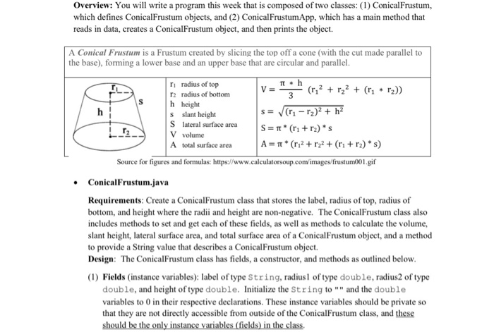 Solved Overview: You will write a program this week that is | Chegg.com