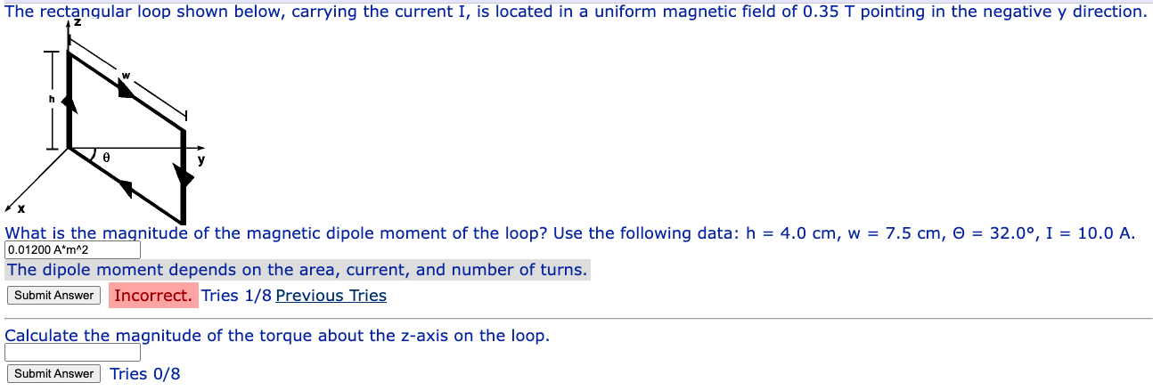 Solved The rectangular loop shown below, carrying the | Chegg.com