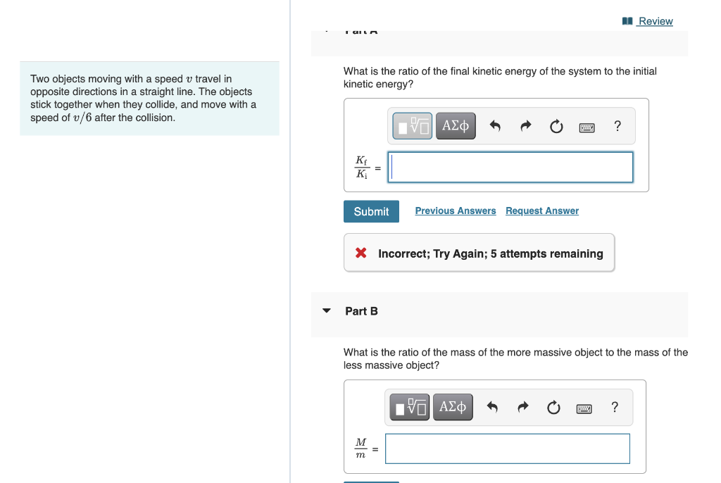 Solved Two objects moving with a speed v travel in What is | Chegg.com