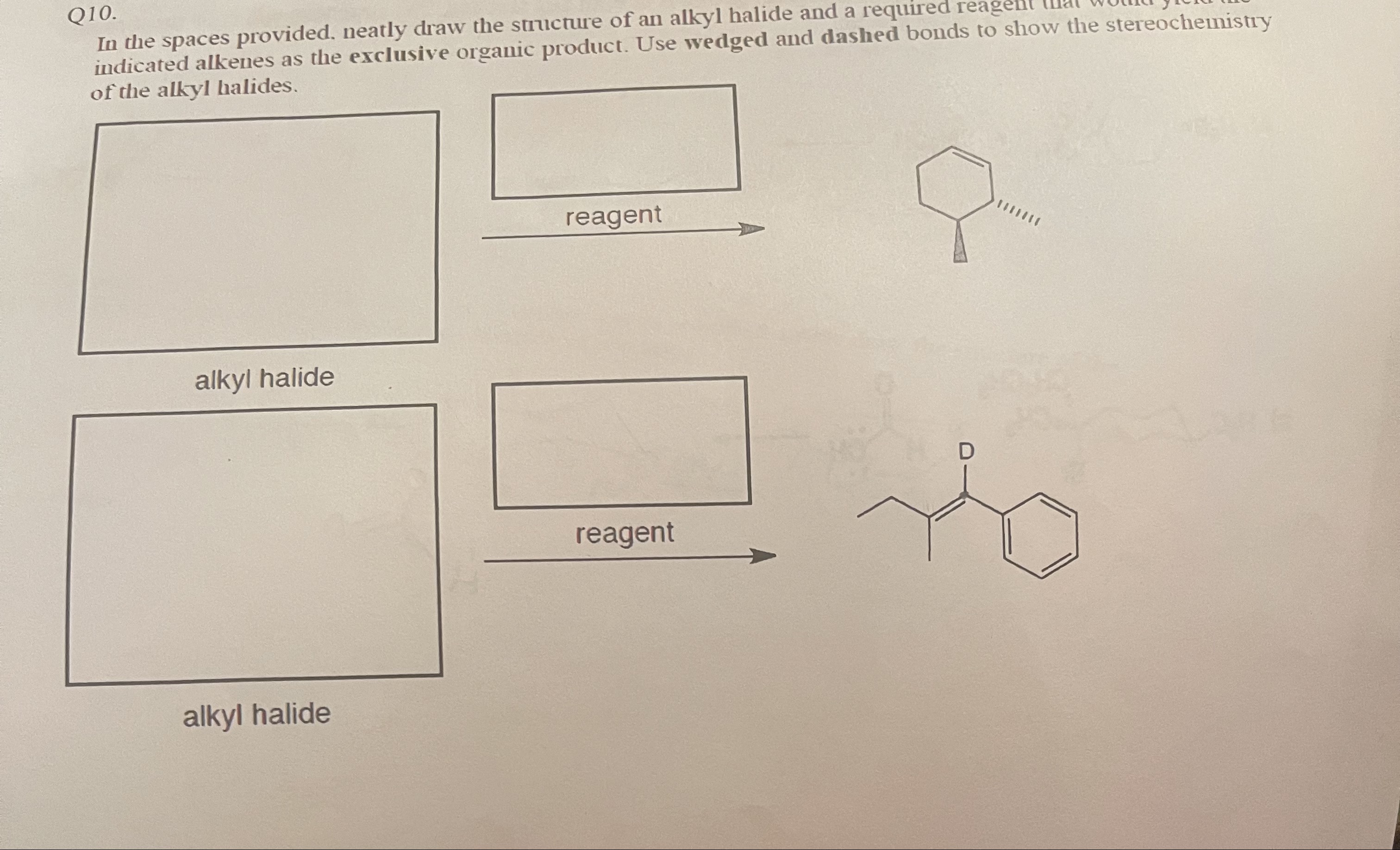 Solved Q10. In the spaces provided. neatly draw the | Chegg.com