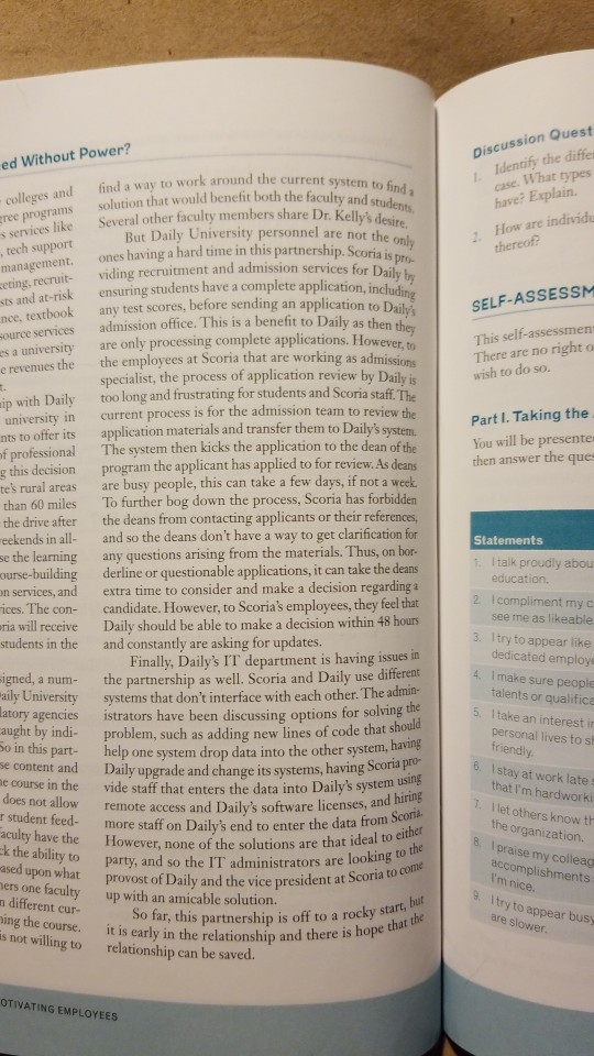 Solved CASE STUDY 7.1: Can You Succeed Without Power? Scoria | Chegg.com