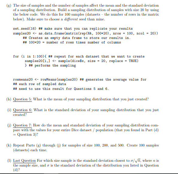 Coding and Questions: (a) Load the file Dice.csv into | Chegg.com