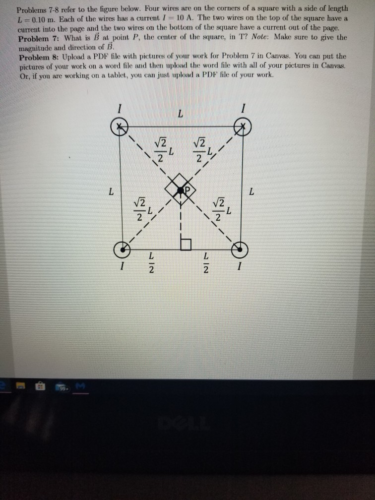 Solved Problems 7-8 refer to the figure below. Four wires | Chegg.com