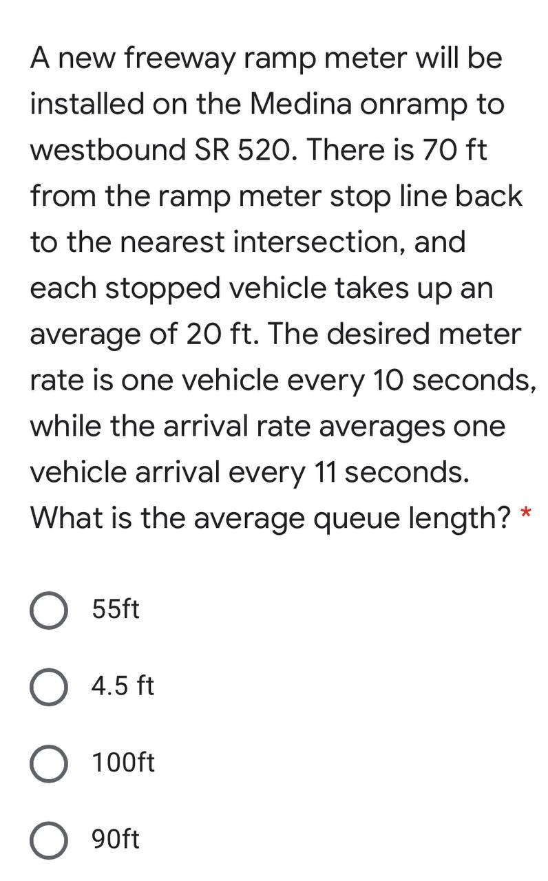 Solved A new freeway ramp meter will be installed on the | Chegg.com
