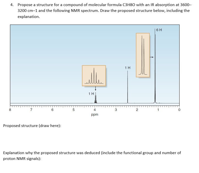 Solved 4. Propose a structure for a compound of molecular | Chegg.com