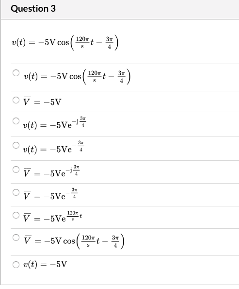 Solved Find the phasors corresponding to the following | Chegg.com