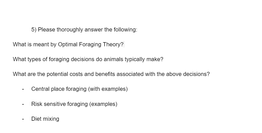 Solved 5) Please thoroughly answer the following: What is | Chegg.com