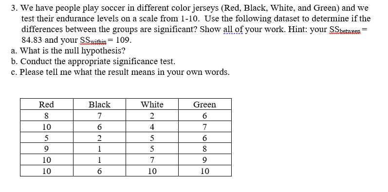 Solved 3. We have people play soccer in different color | Chegg.com