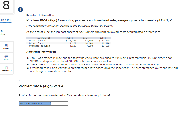 Solved Requlred lnformetlon Problem 19-1A (Algo) Computing | Chegg.com