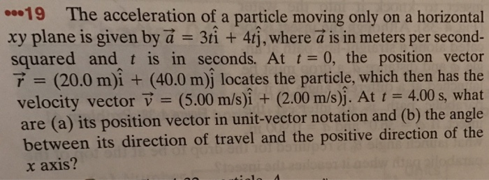 Solved The acceleration of a particle moving only on a | Chegg.com