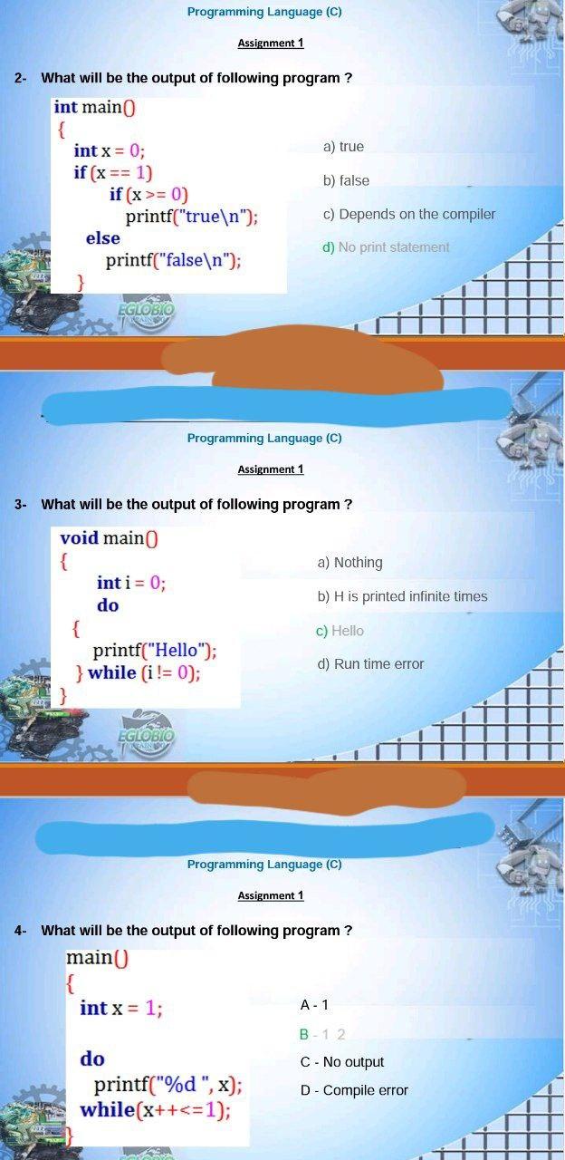 Solved Programming Language C Assignment 1 2 What Will Be 7520