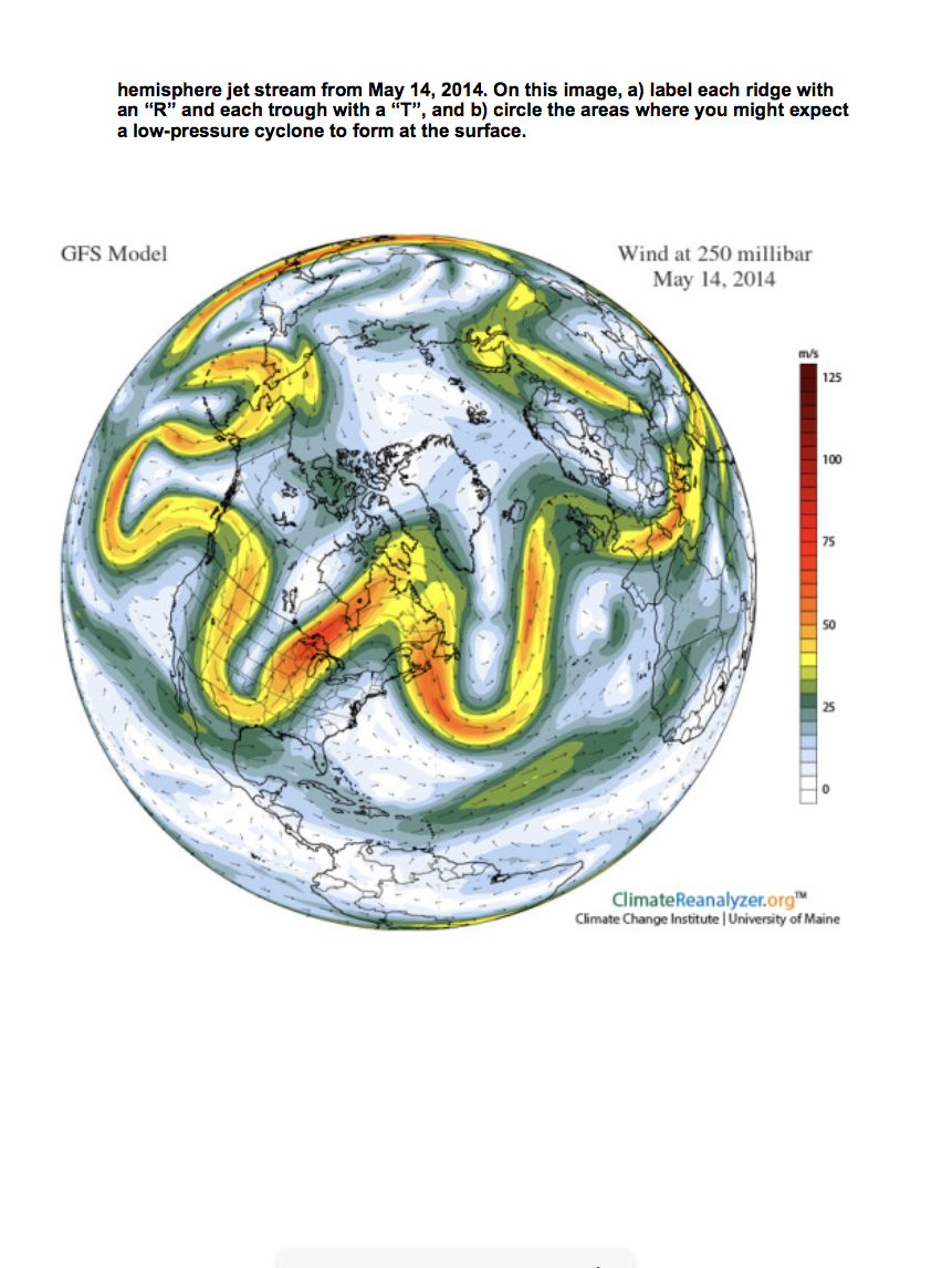 Solved II. Mid-Latitude Cyclones and the Jet Stream Winter | Chegg.com
