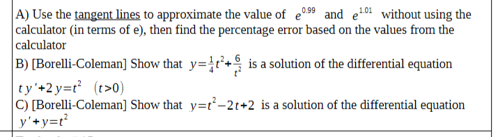 Solved A) Use the tangent lines to approximate the value of | Chegg.com