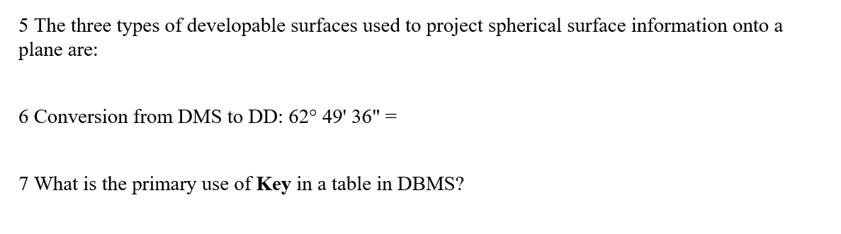 Solved 5 The three types of developable surfaces used to | Chegg.com