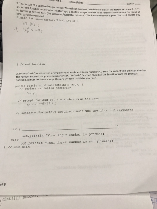Solved The factors of a positive integer number N are those | Chegg.com