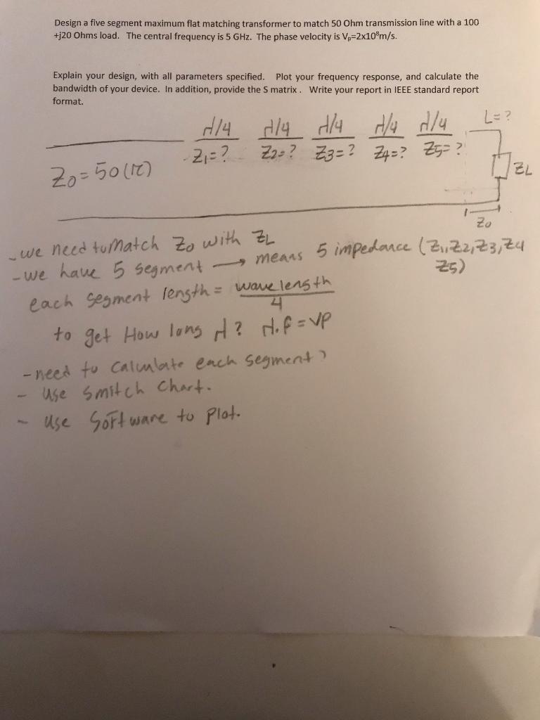 Design a five segment maximum flat matching | Chegg.com