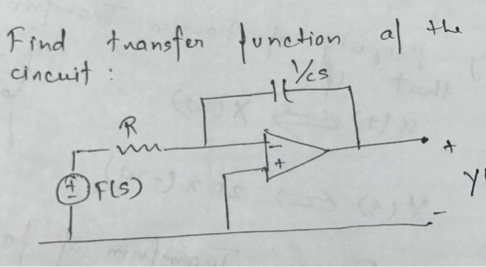Solved Find transfer function al the circuit: | Chegg.com