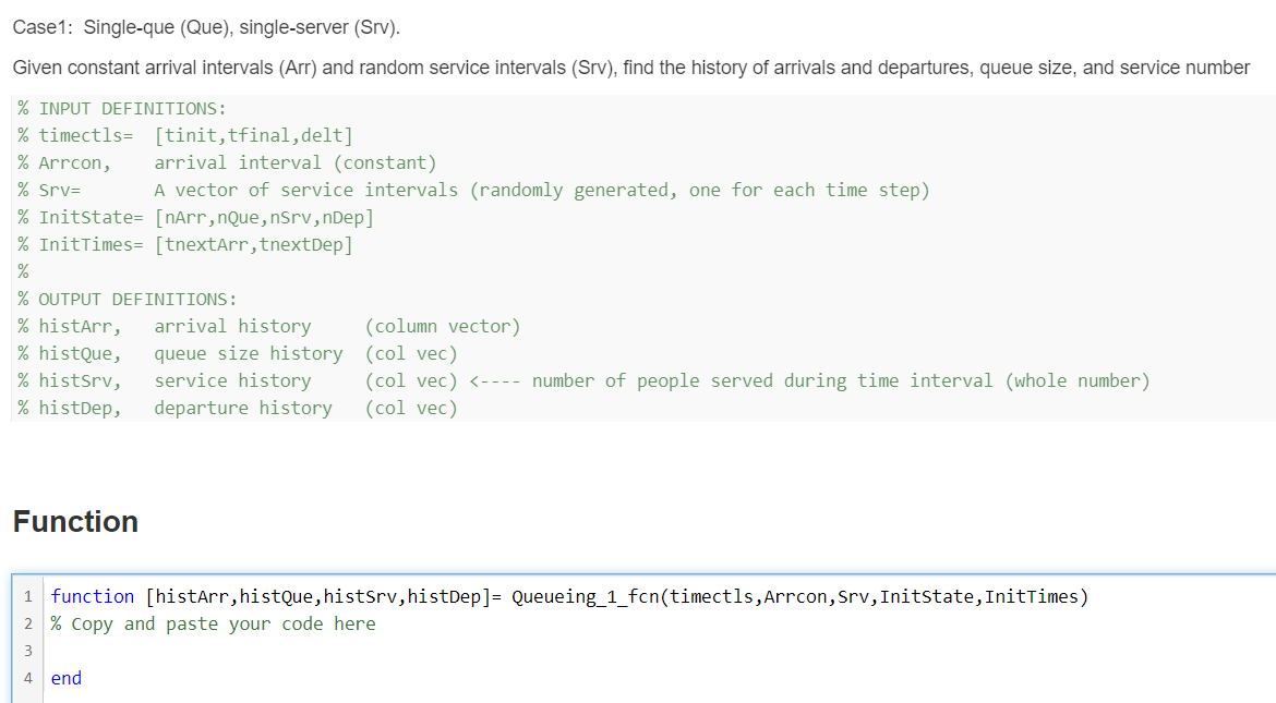 Solved Case 1. Single - queue, single - server | Chegg.com