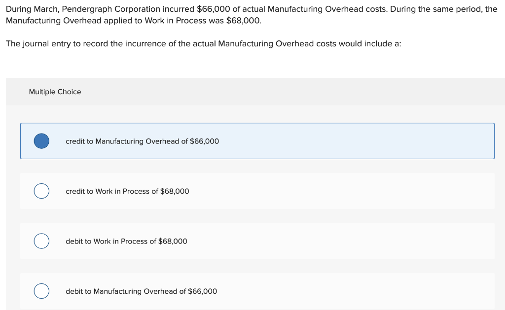 Solved During March, Pendergraph Corporation incurred | Chegg.com
