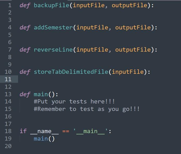 Solved The backupFile() function takes two arguments, | Chegg.com