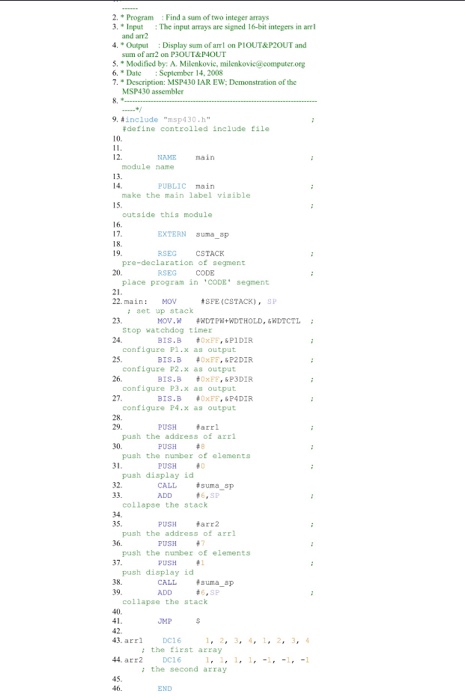 Solved Write an assembly program that first allocates and | Chegg.com