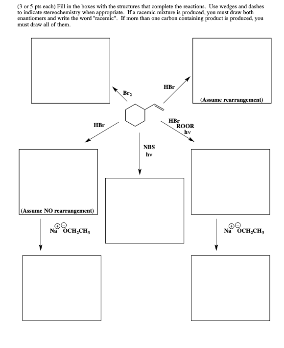 Solved (3 ﻿or 5 ﻿pts each) ﻿Fill in the boxes with the | Chegg.com