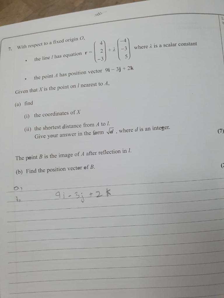 Solved 4 7. With respect to a fixed origin o, -3 where 2 is | Chegg.com