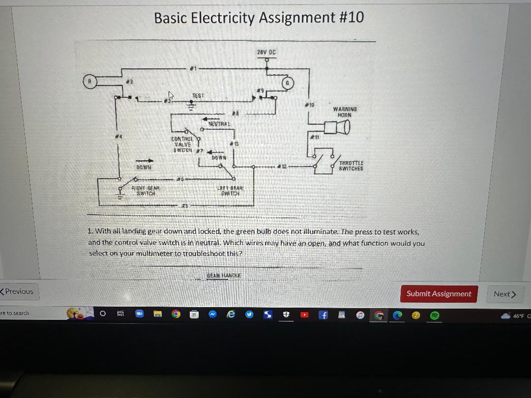 Solved Basic Electricity Assignment #10 1. With all landing | Chegg.com