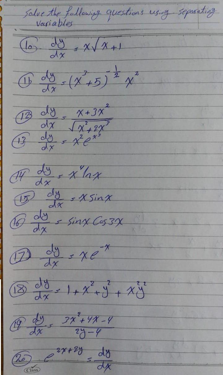 Solved Solue. the following questions using separating | Chegg.com