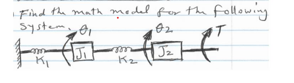 Solved Find the math model for the following system. Assume: | Chegg.com