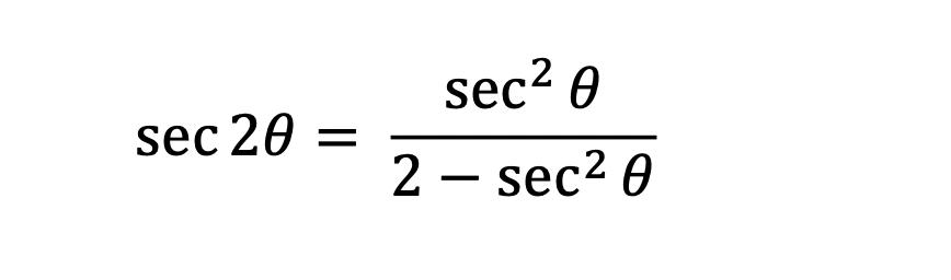 Solved sec2θ=2−sec2θsec2θ | Chegg.com