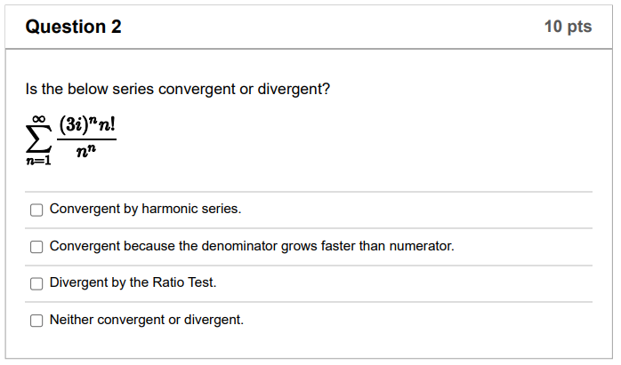 Solved Is the below series convergent or divergent? | Chegg.com