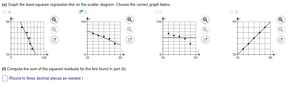 Solved Complete parts (a) through (h) for the data below. | Chegg.com