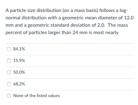Solved The equivalent aerodynamic diameter of a spherical | Chegg.com