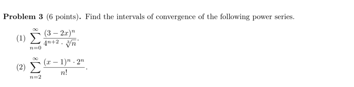 Solved Problem 3 (6 points). Find the intervals of | Chegg.com