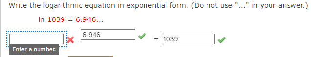 Solved Write the logarithmic equation in exponential form. | Chegg.com