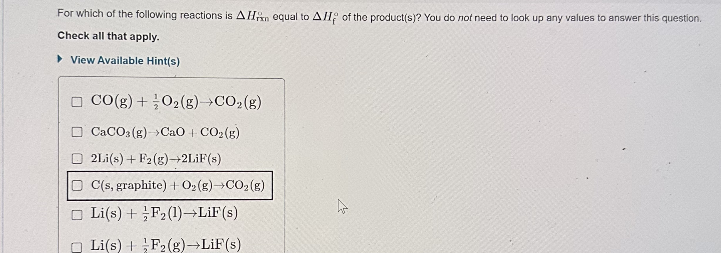 Solved For which of the following reactions is \Delta | Chegg.com