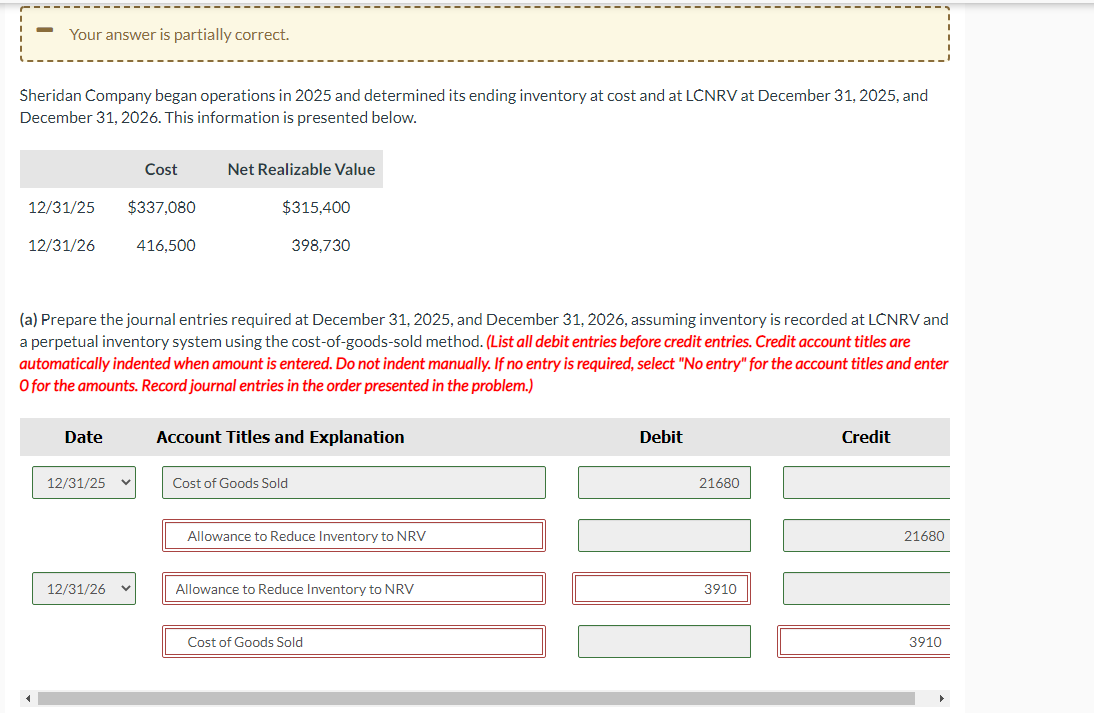 Solved Sheridan Company began operations in 2025 and | Chegg.com