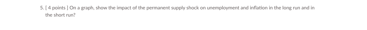 Solved 5. [ 4 points ] On a graph, show the impact of the | Chegg.com