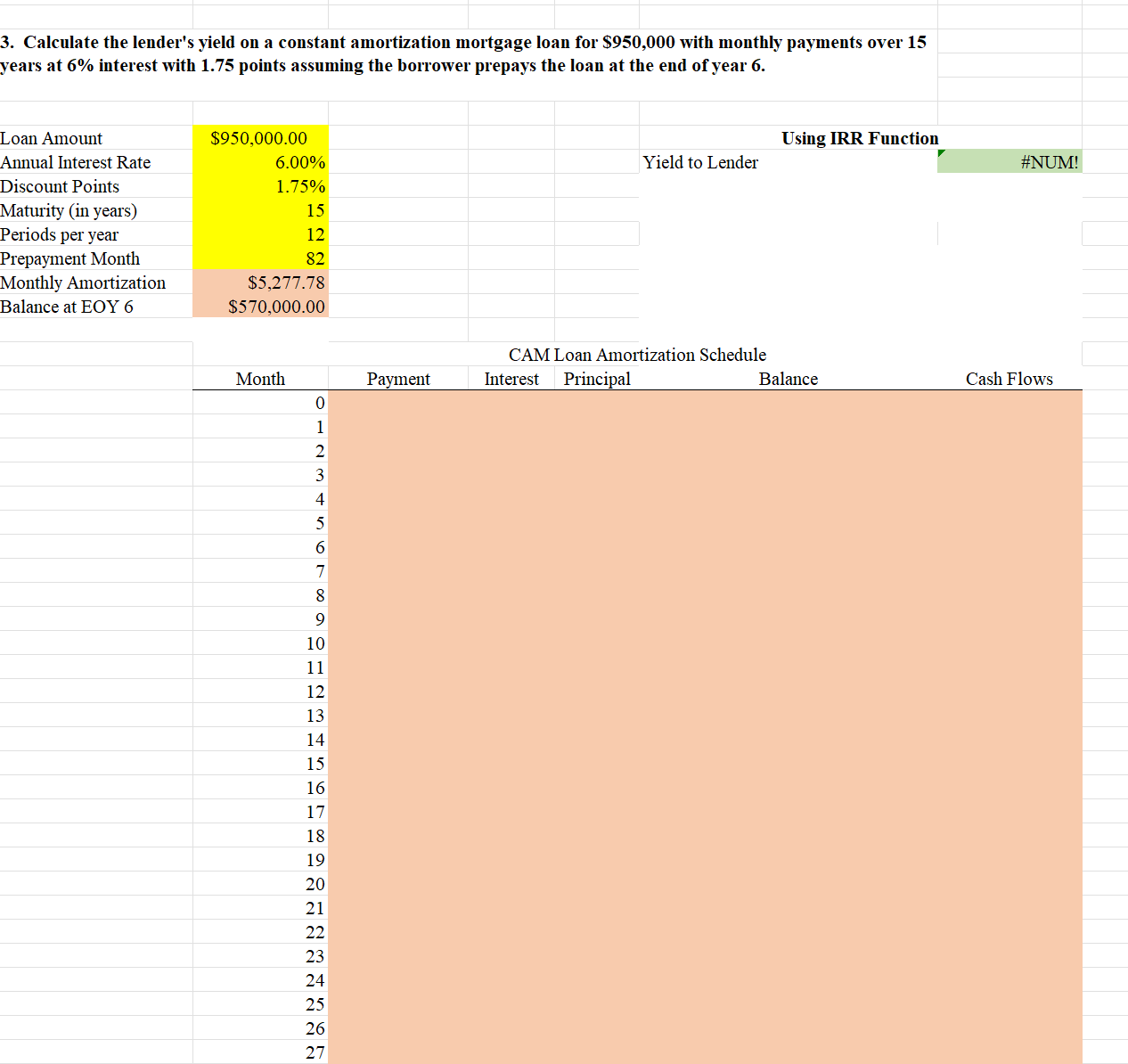 Calculate The Lender s Yield On A Constant Chegg