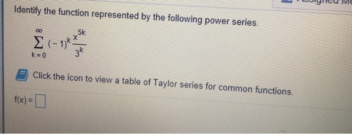 Solved Identify the function represented by the following | Chegg.com