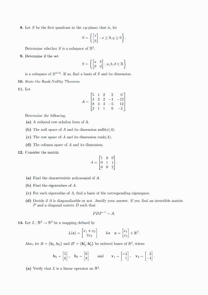 Solved 8. Let S be the first quadrant in the ay-plane; that | Chegg.com