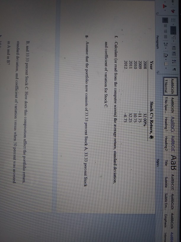 Solved Design Layout References Mailings Review View Help | Chegg.com