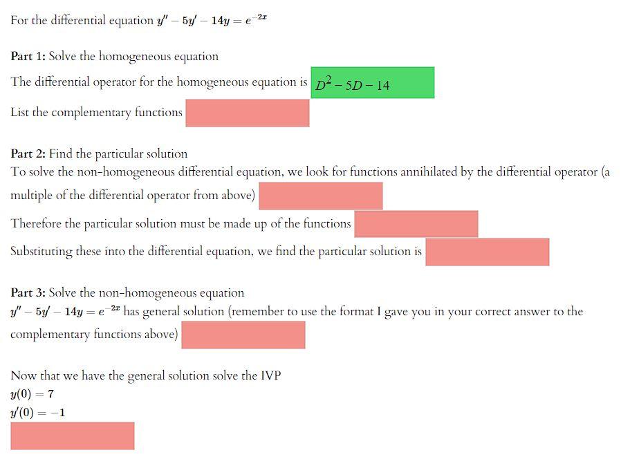 [Solved]: For the differential equation ( y^{ prime prim