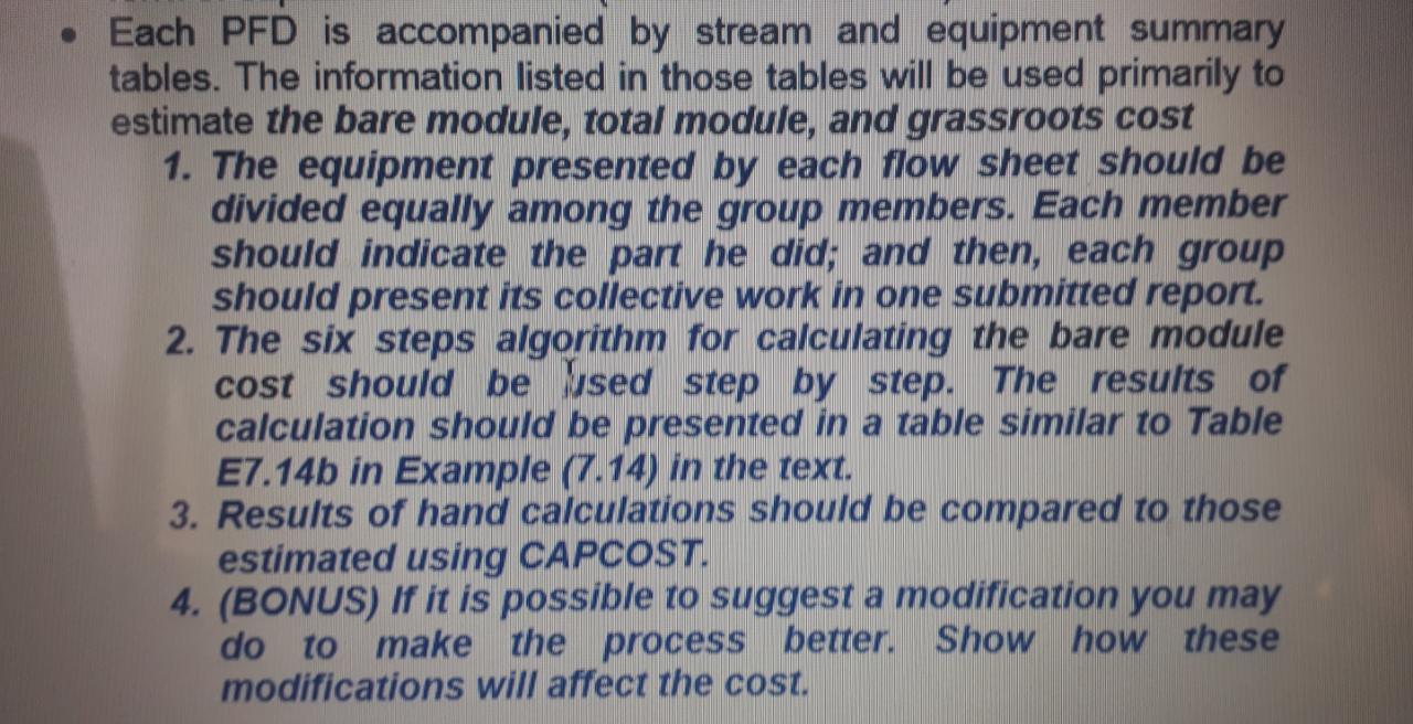 B.1 DIMETHYL ETHER (DME) PRODUCTION, UNIT 200 DMC DME | Chegg.com