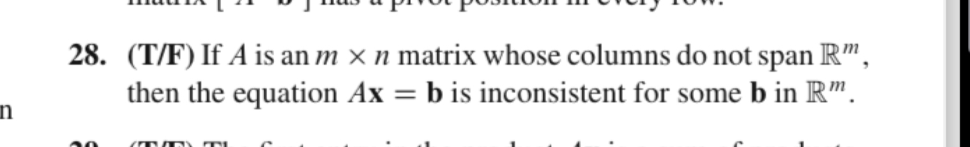 Solved Tf ﻿if A ﻿is An M×n ﻿matrix Whose Columns Do Not 