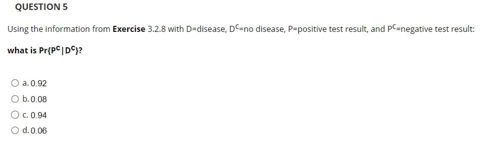 Solved Using the information from Exercise 3.2.8 with D= | Chegg.com